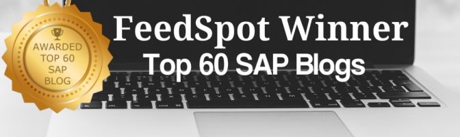 Top SAP Blog Award by Feedspot - ITPFED