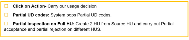 EWM Partial Inspection via QM Interface - ITPFED